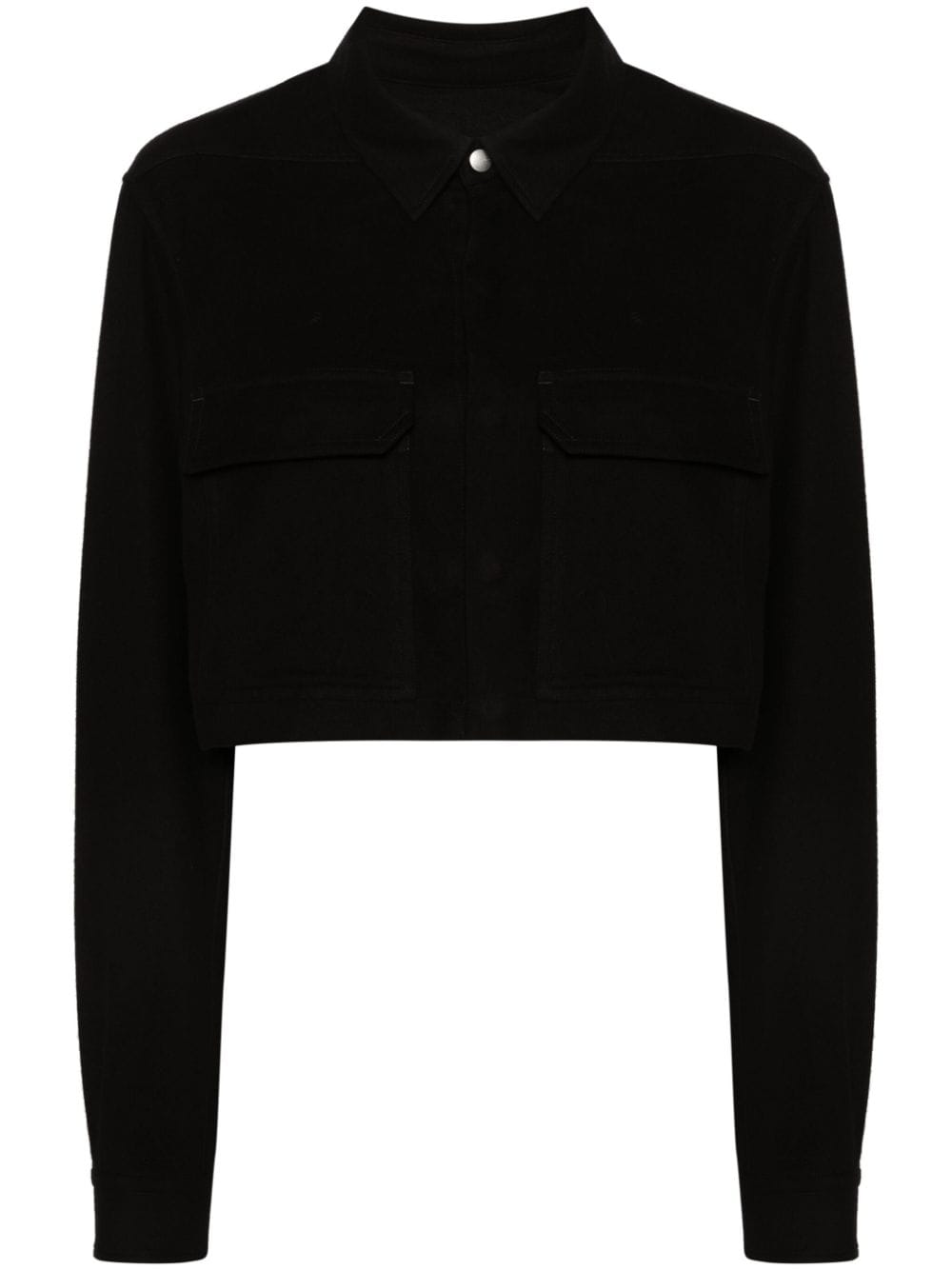 RICK OWENS Rick Owens Press-Stud Cropped Shirt