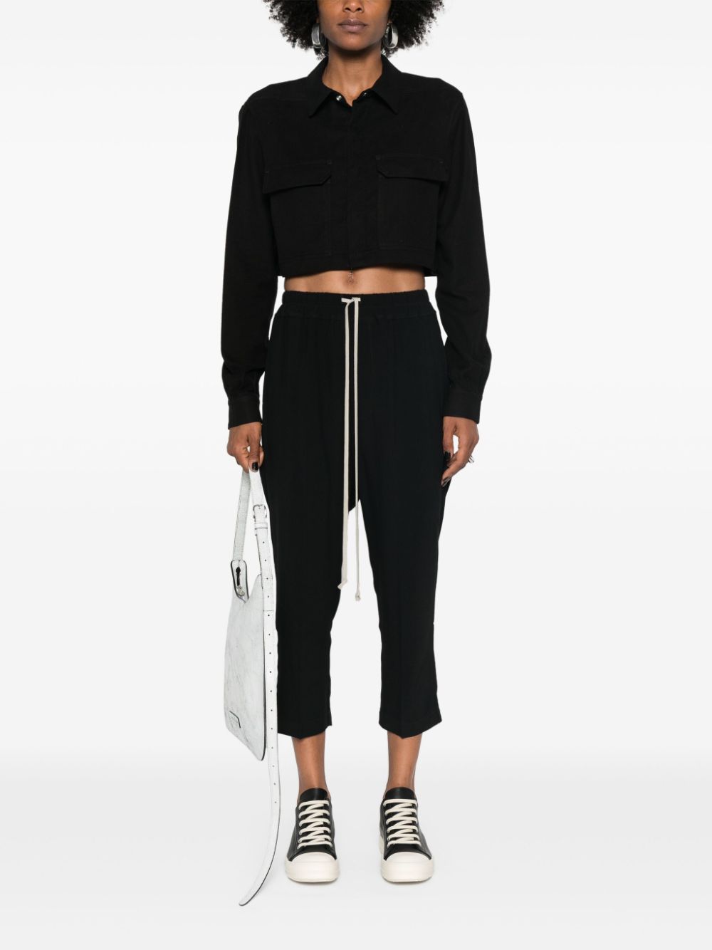 RICK OWENS Rick Owens Press-Stud Cropped Shirt