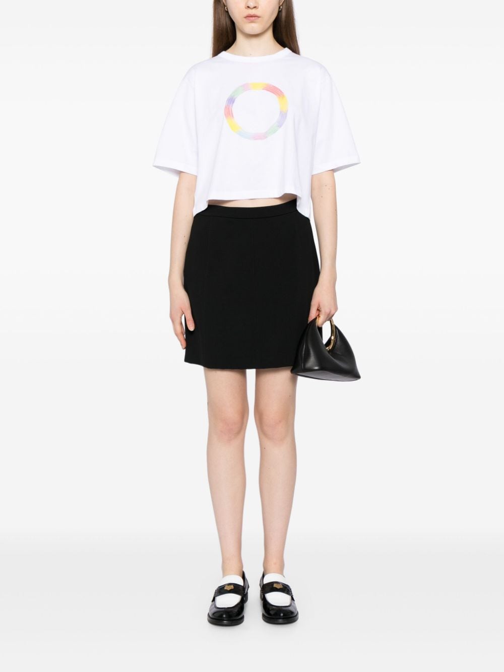 AGNES B. agnès b. Cropped Short Sleeve T-Shirt