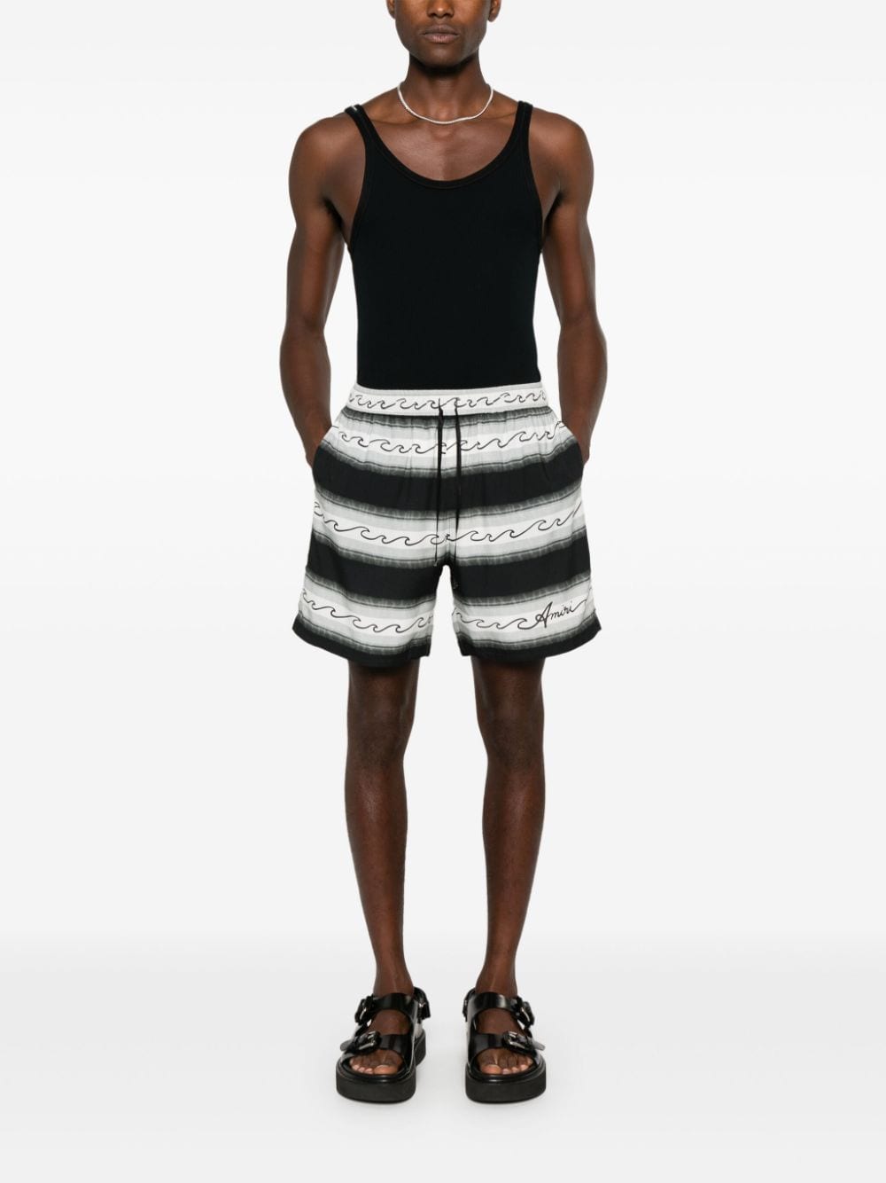 AMIRI AMIRI Wave Baja Striped Shorts