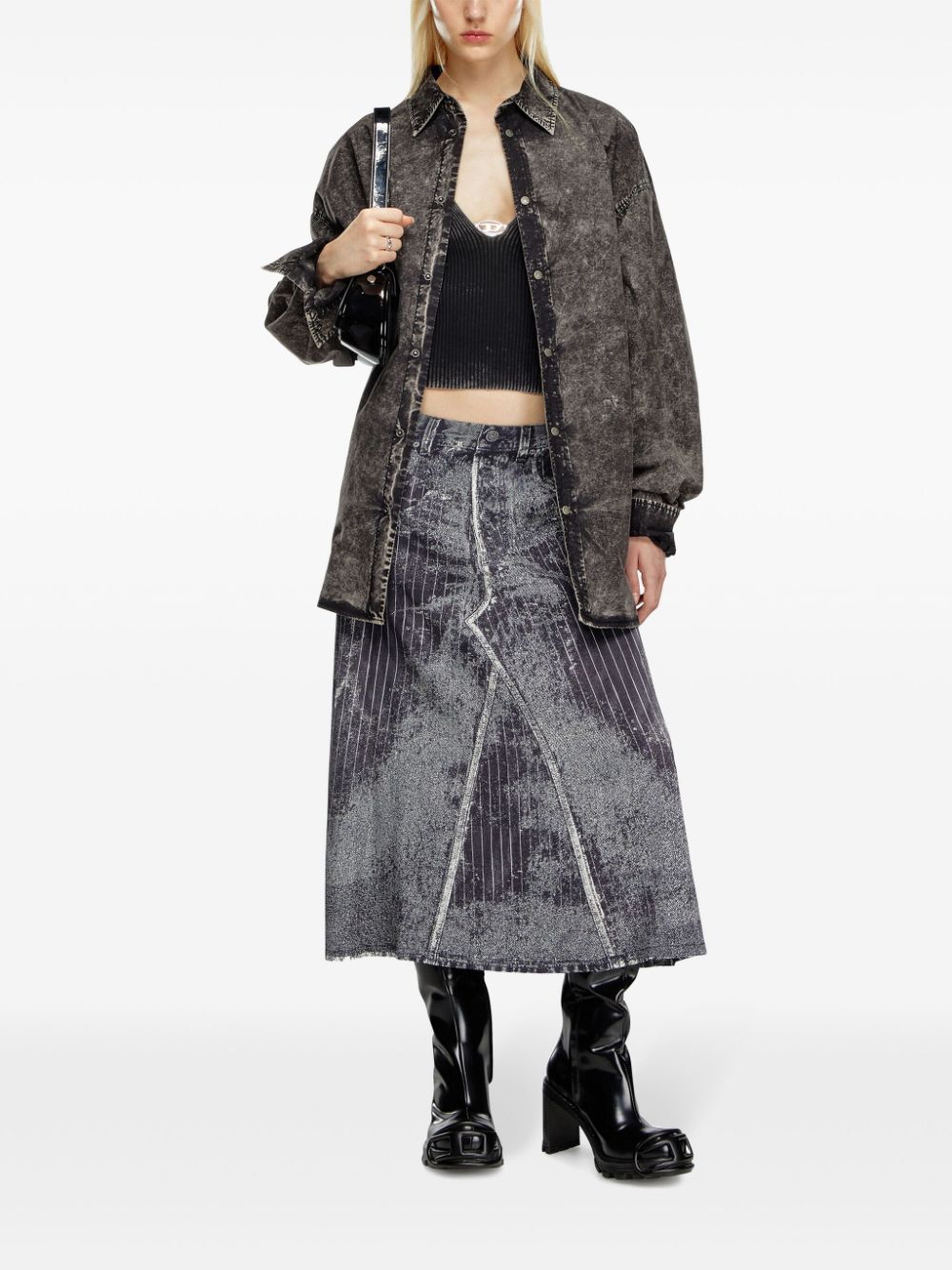 DIESEL® Diesel O-Hanna Calf-Length Skirt