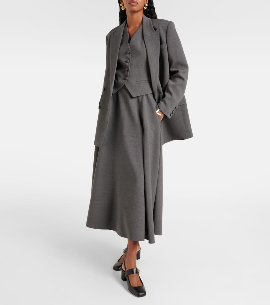 VALENTINO Valentino Wool Gabardine Double Breasted Blazer