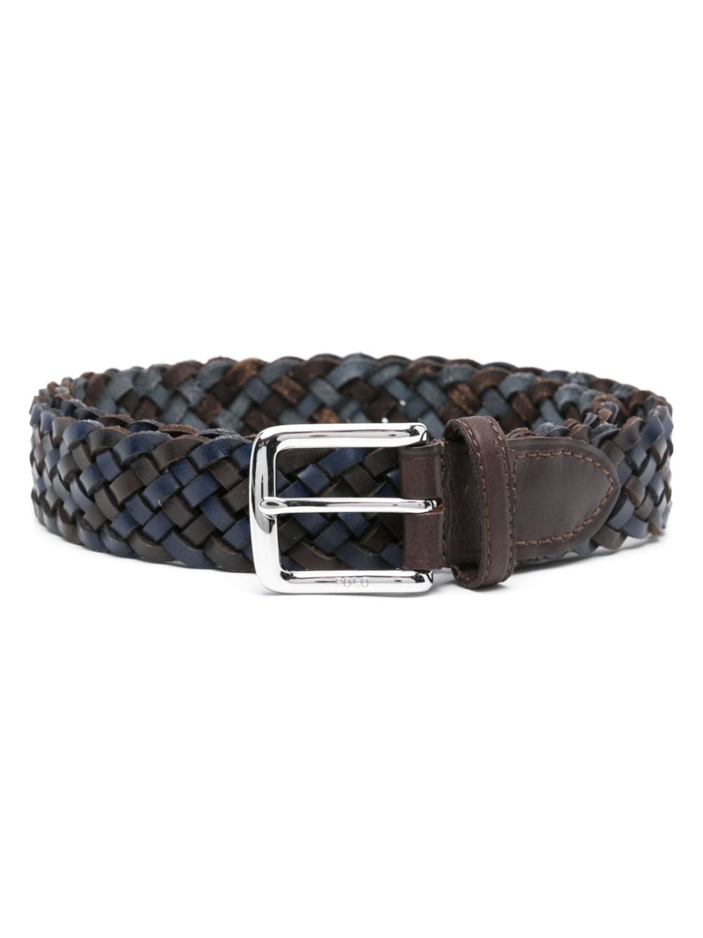 Polo Ralph Lauren Braided Leather Belt - Blue | Editorialist display picture 1