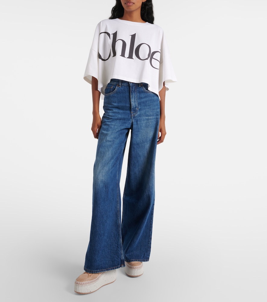 CHLOÉ Chloé Nama 80 Wedge Sneakers