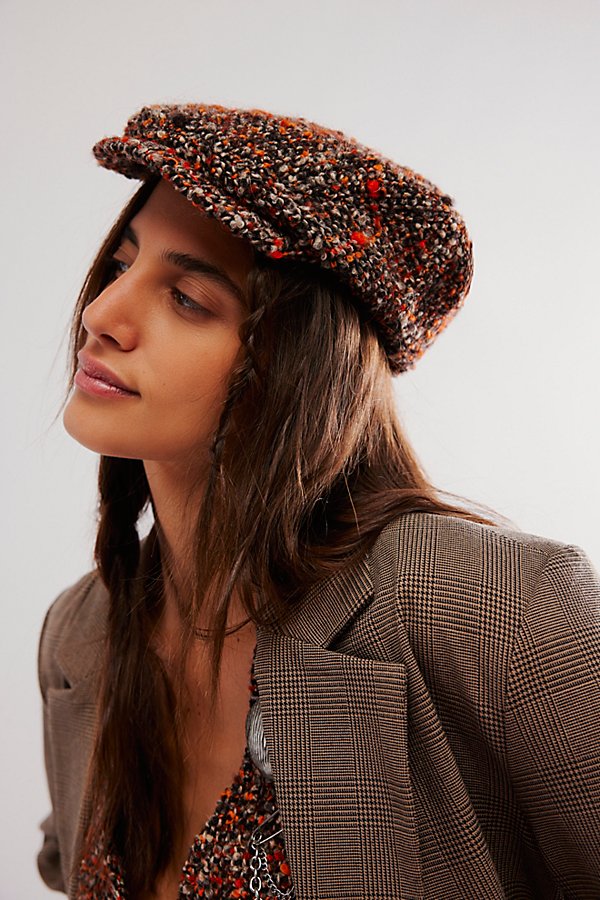 Anna Sui Colorful Multicolor Fuzzy Wool Newsboy Cap Anna Sui Paperboy Cap | Free People main image 2