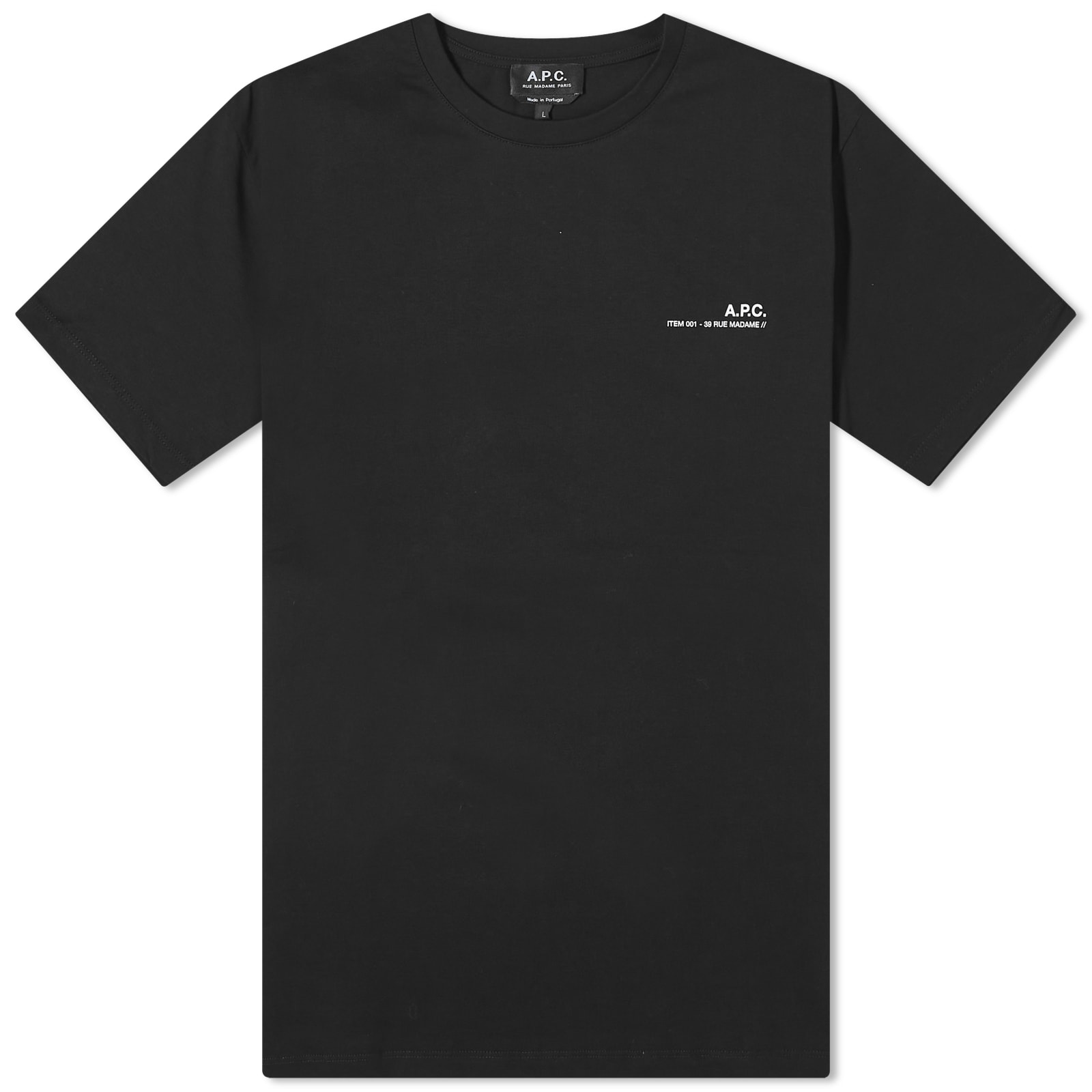 A.P.C. Item Logo T-Shirt In Black - 35% Off | Editorialist