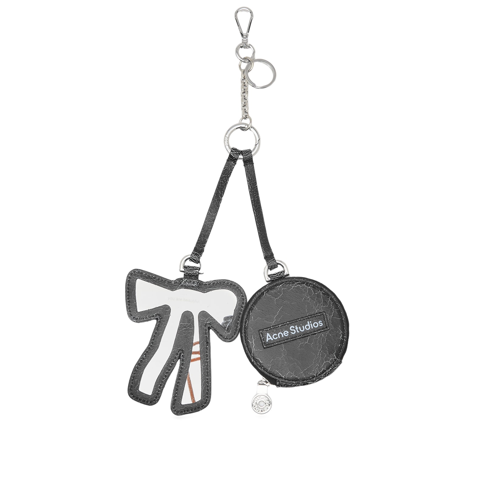 Acne Studios Bow Mirror Keyring In Black - 55% Off | Editorialist