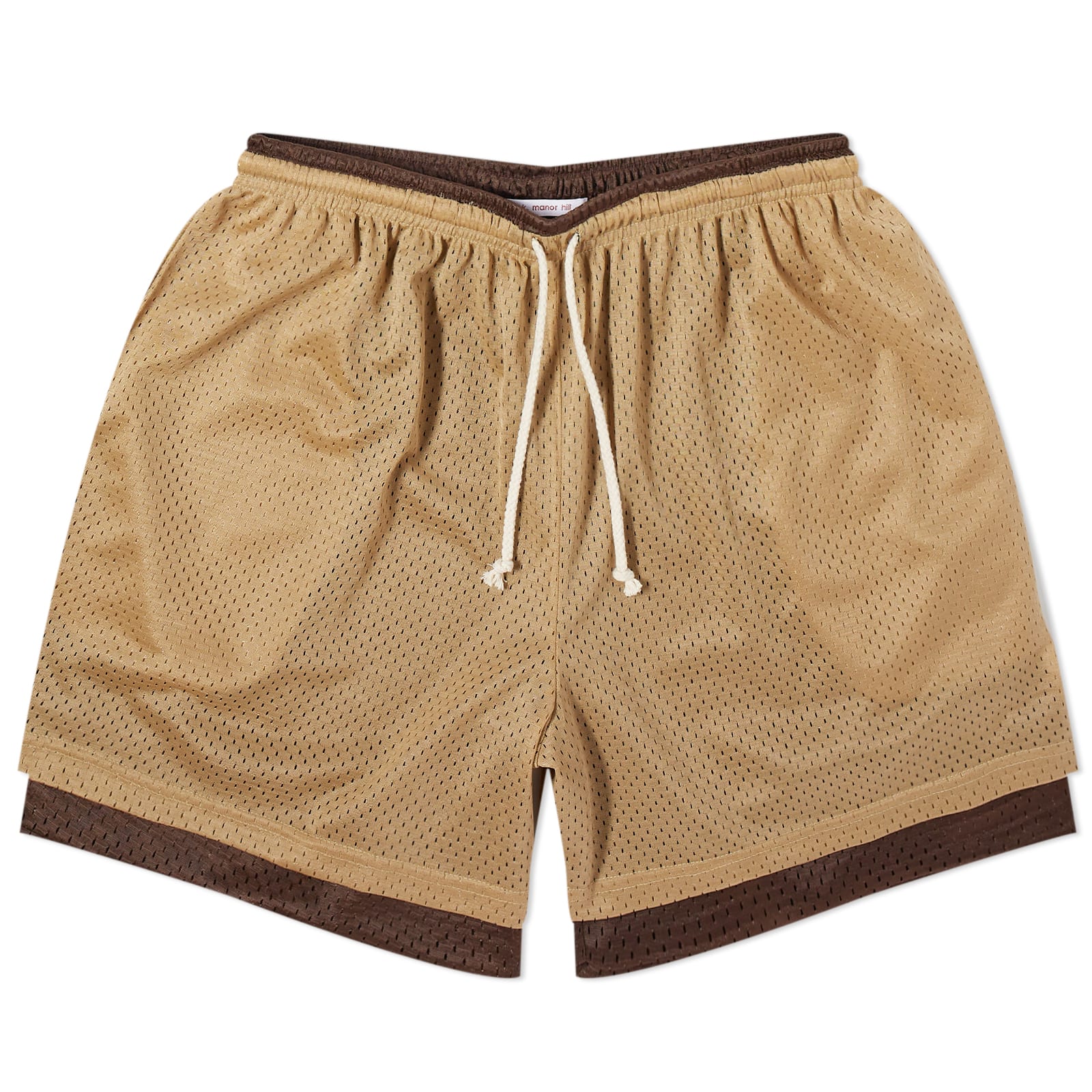 S.K Manor Hill Reversible Mesh Ball Shorts In Tan/Brown - 50% Off