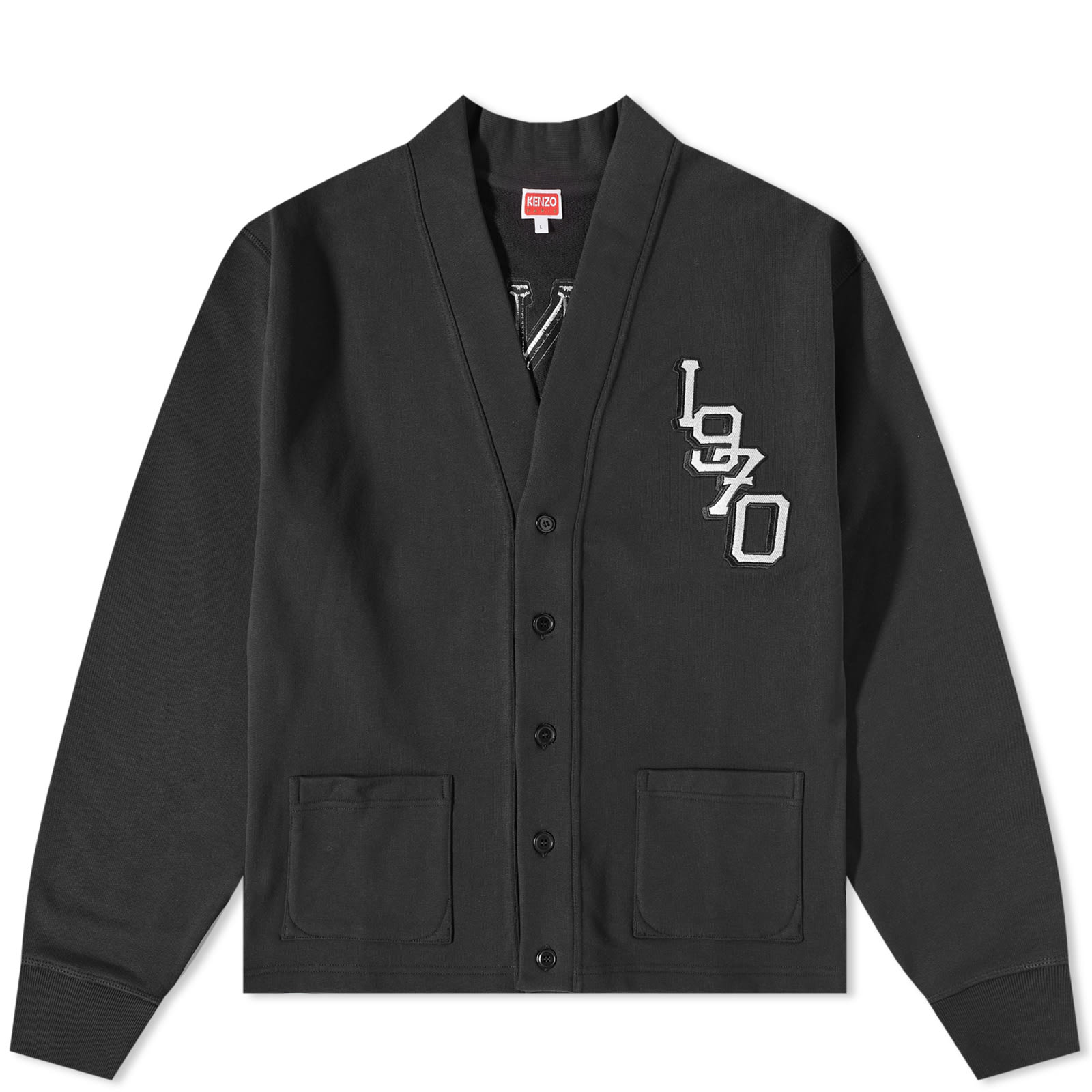 Kenzo Tiger Varsity Cardigan In Black - 70% Off | Editorialist