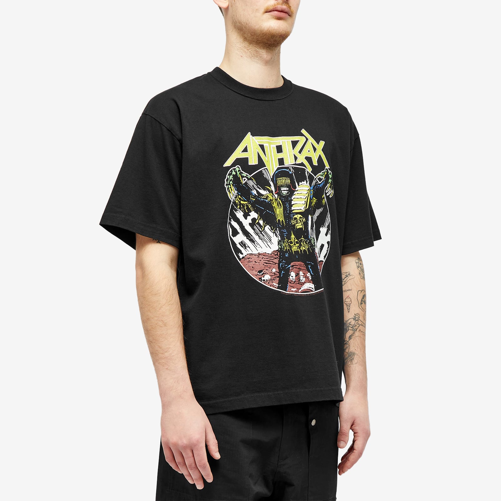 Neighborhood Anthrax Judge Death T-Shirt In Black - 60% Off