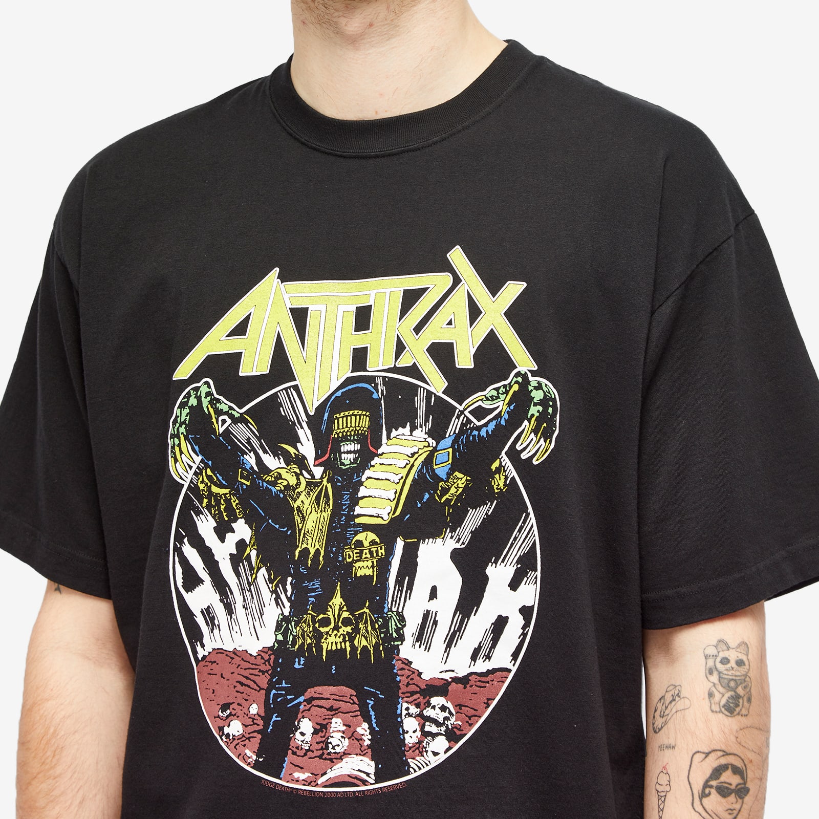 Neighborhood Anthrax Judge Death T-Shirt In Black - 60% Off