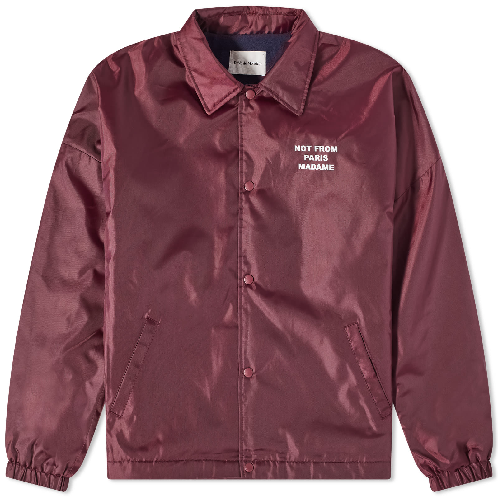Drole De Monsieur DrôLe De Fleece Lined Coach Jacket In Bordeaux 