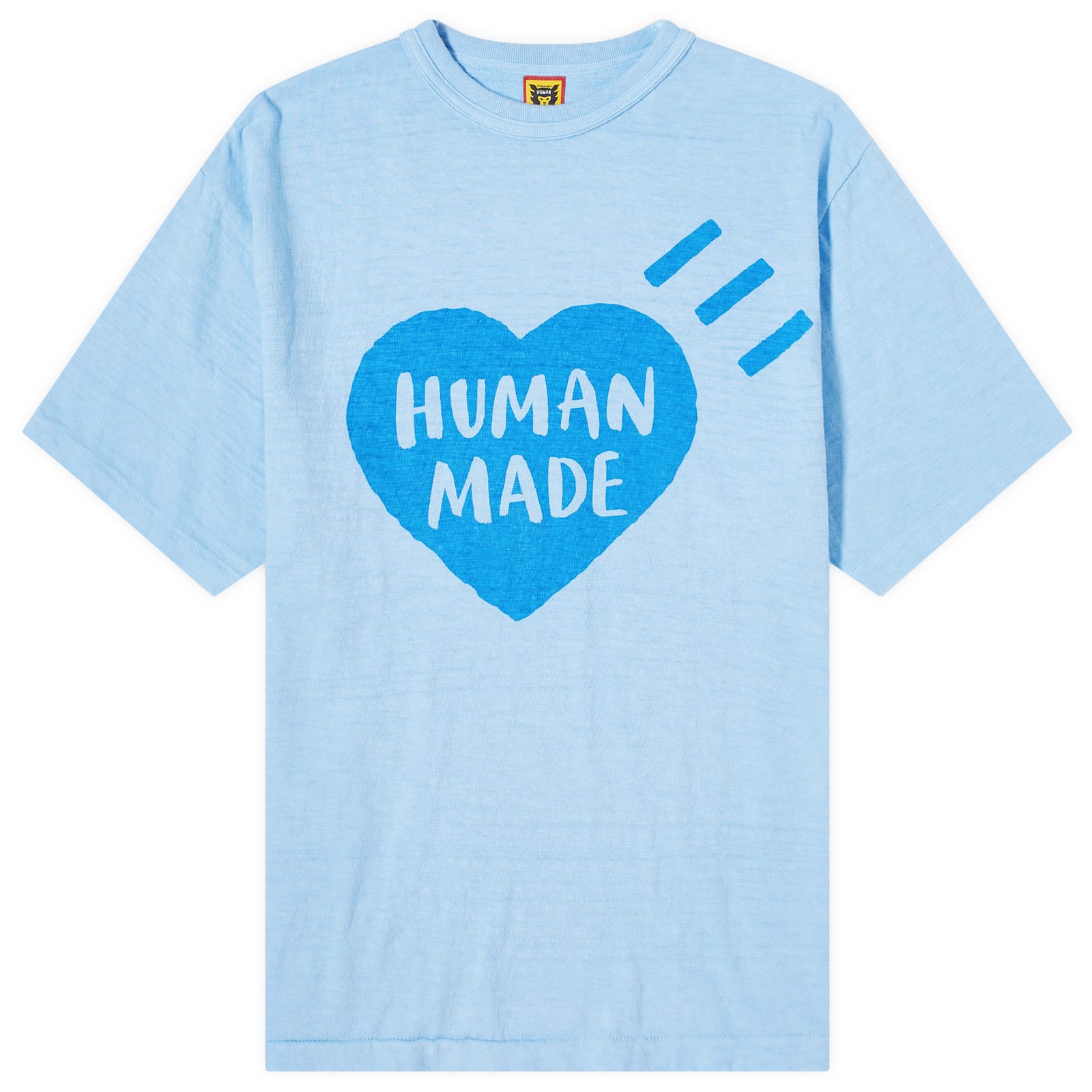 Human Made Garment Dyed Big Heart T-Shirt In Blue - 20% Off