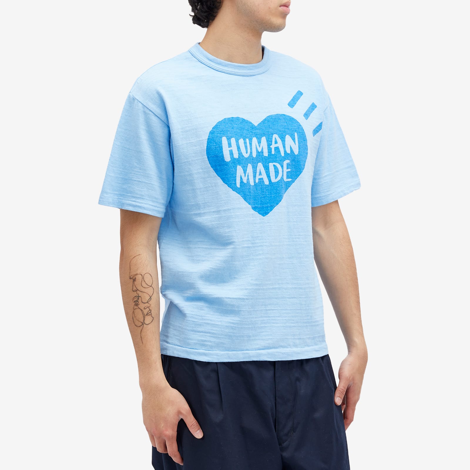 Human Made Garment Dyed Big Heart T-Shirt - Blue | Editorialist