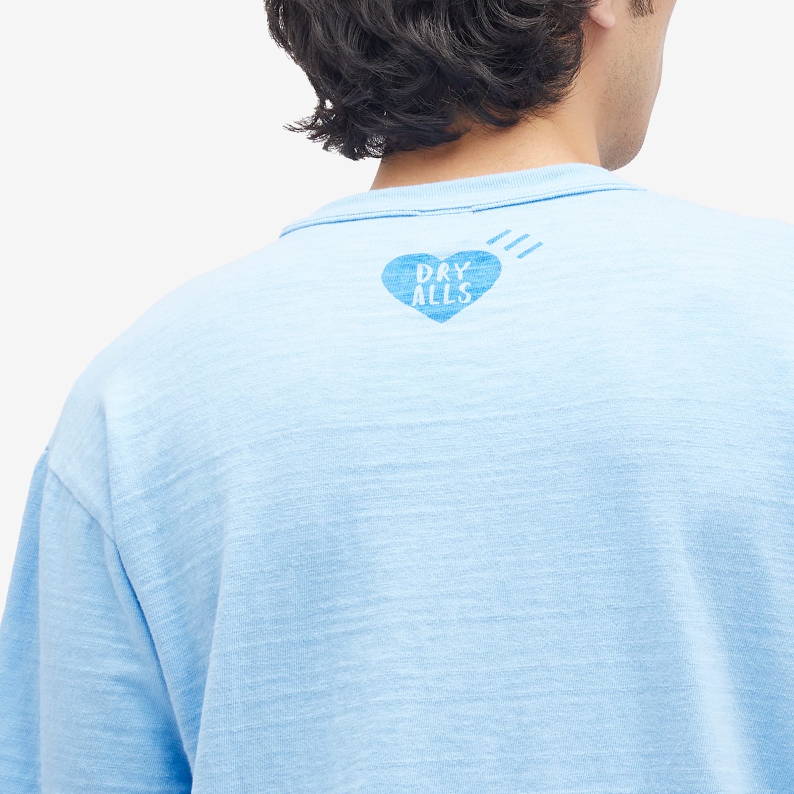 Human Made Garment Dyed Big Heart T-Shirt In Blue - 20% Off