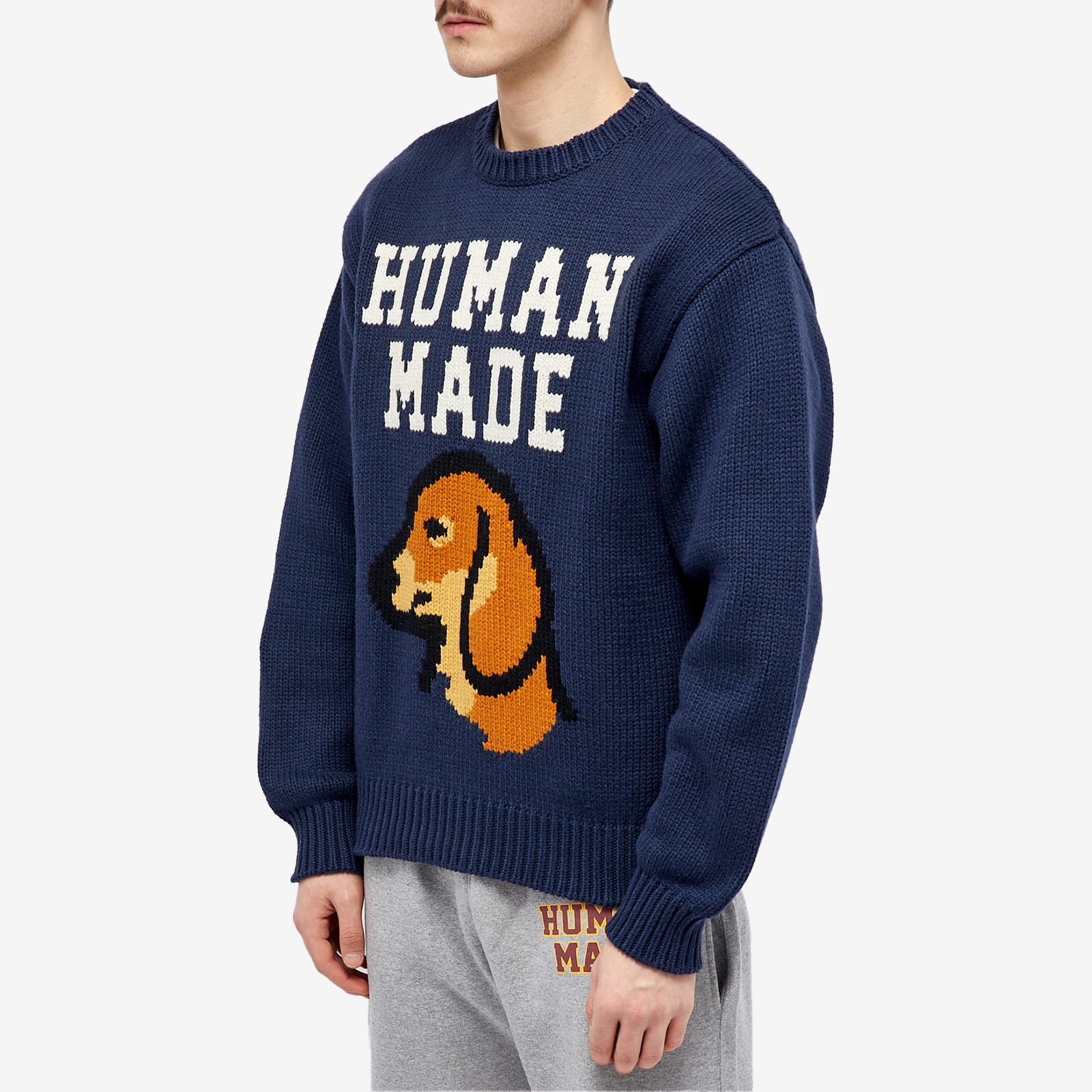トップス Human Made Dachs Knit Sweater Navy Human Made Dachs Knit Sweater In Navy - 25% Off | Editorialist