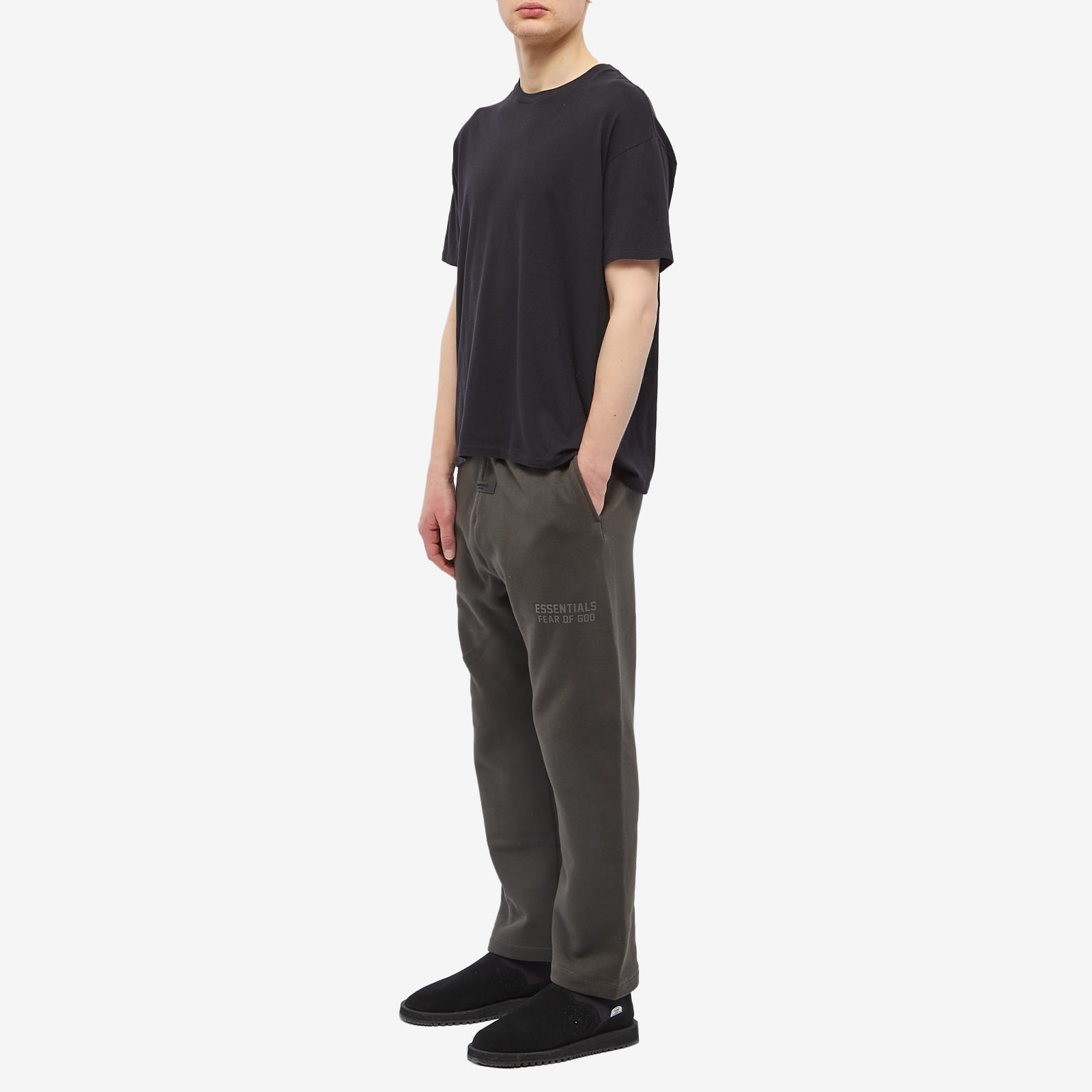 ESSENTIALS MENS TROUSER / OFFBLACK Fear Of God Relaxed Sweat Pant 