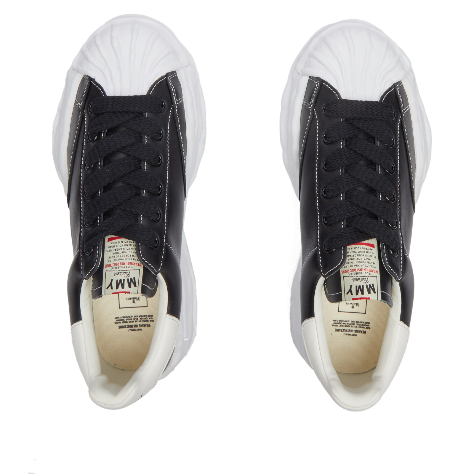 Mihara Yasuhiro Blakey Low Leather Sneakers - Black | Editorialist