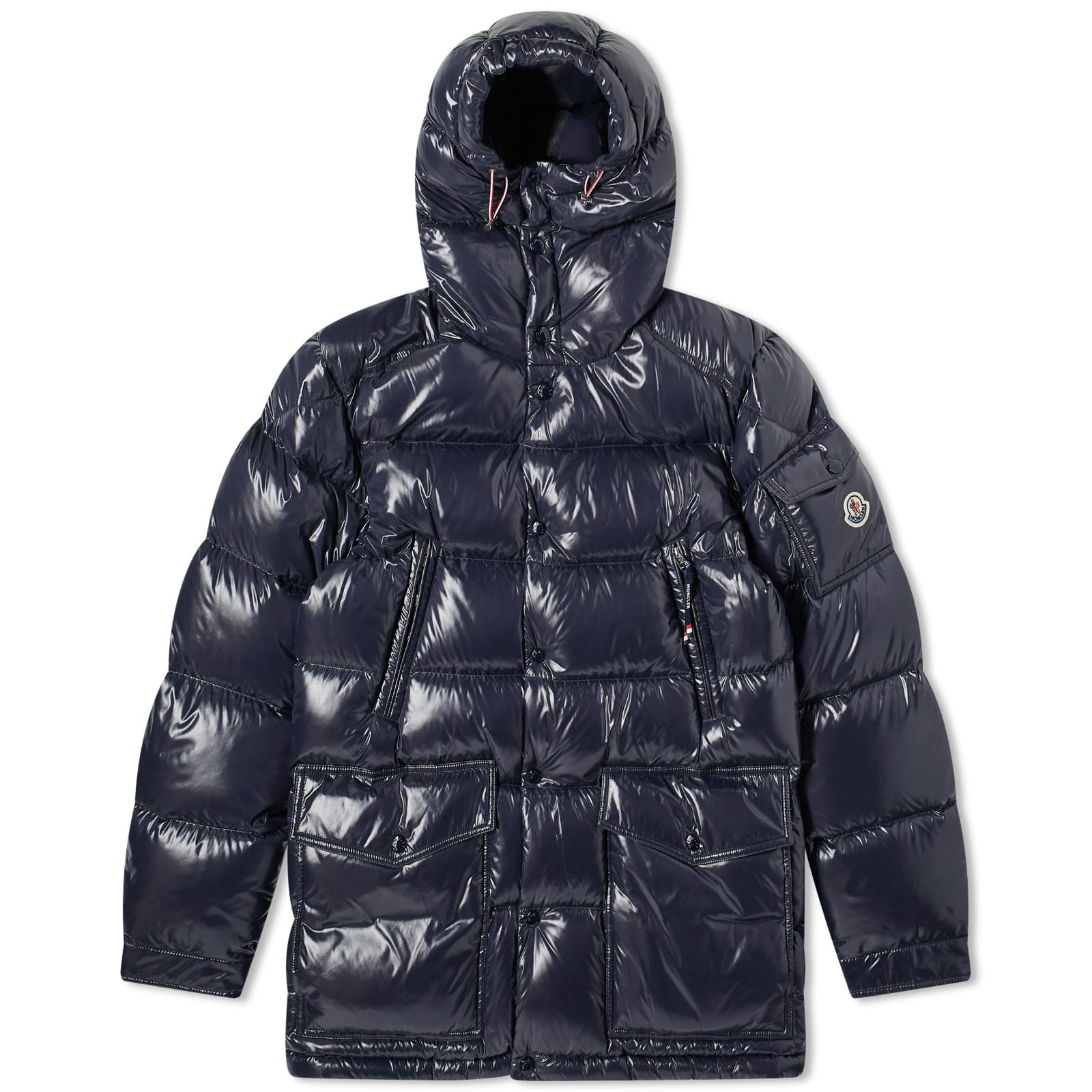 Moncler Chiablese Short Parka Jacket Navy Editorialist
