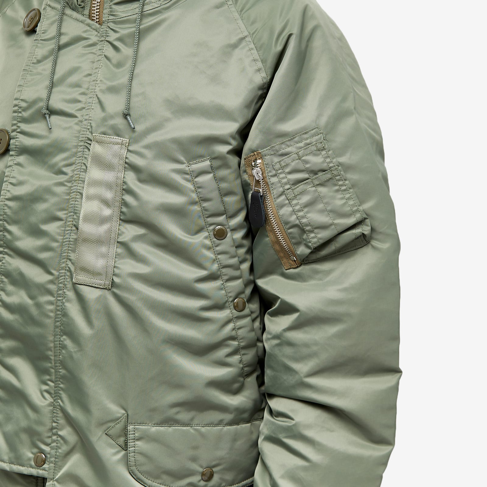 Beams Mil Type N-3b Down Jacket In Sage - 40% Off | Editorialist