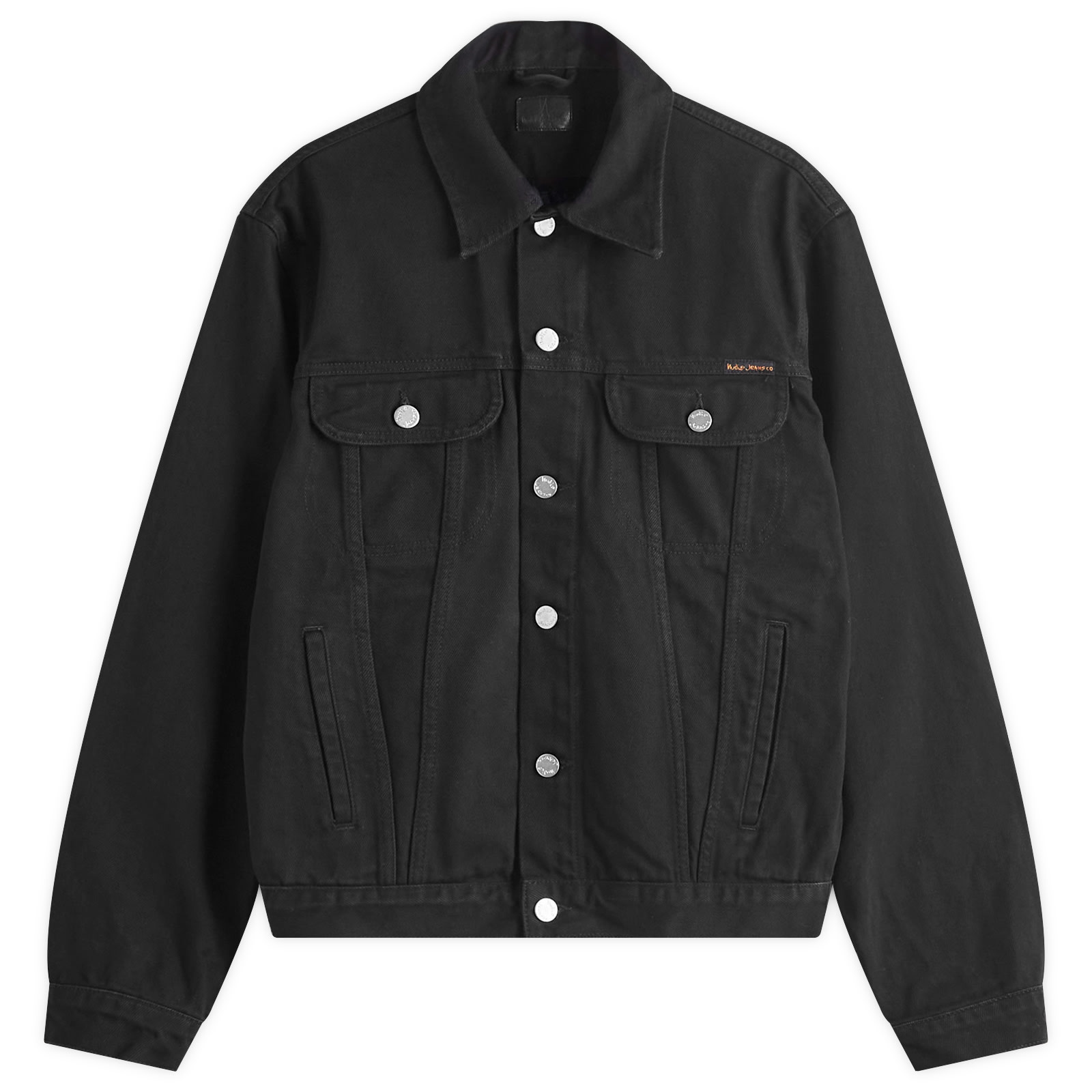 Nudie Jeans Danny Rinsed Denim Jacket In Black - 45% Off