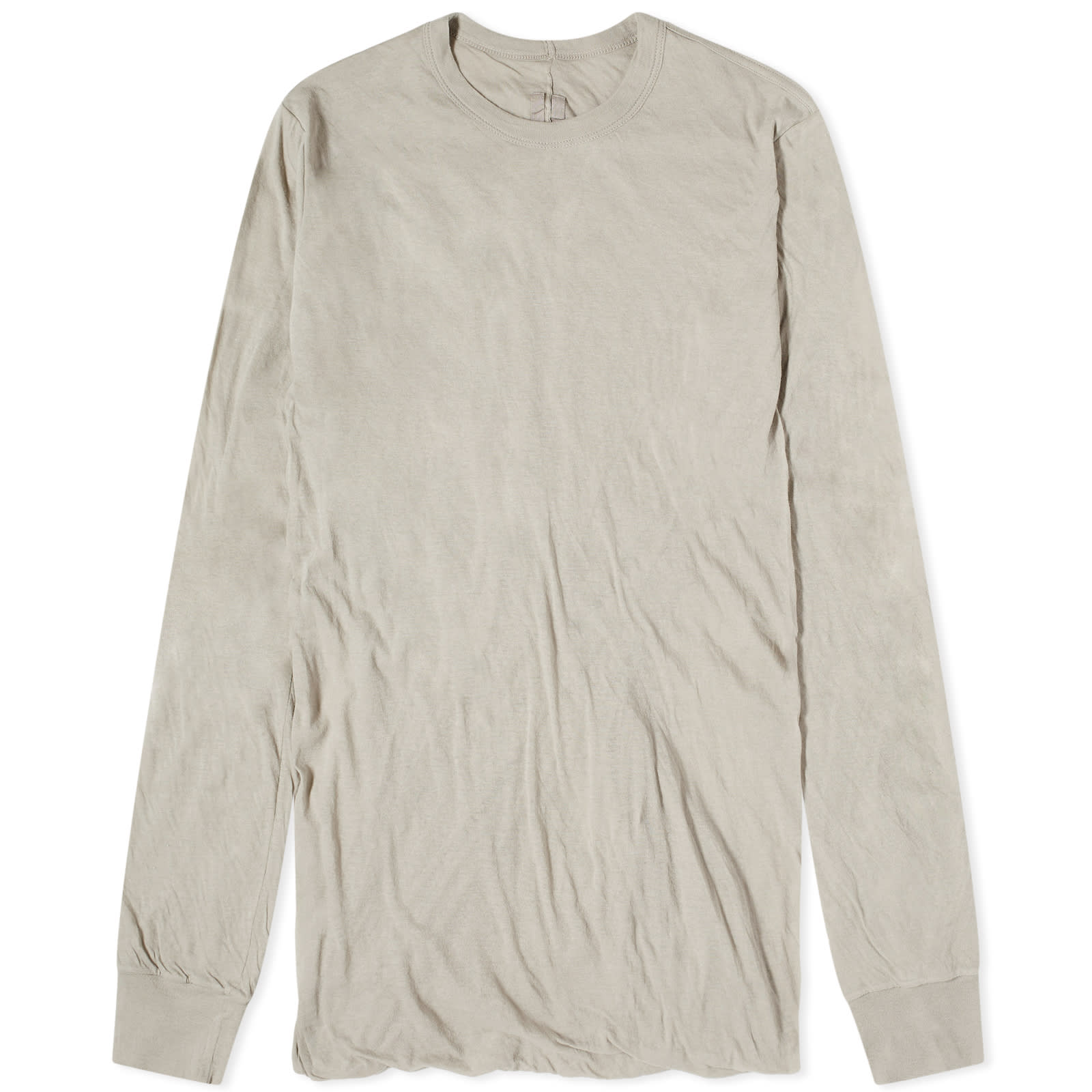 Rick Owens Double Long Sleeve T-Shirt In Pearl - 50% Off 