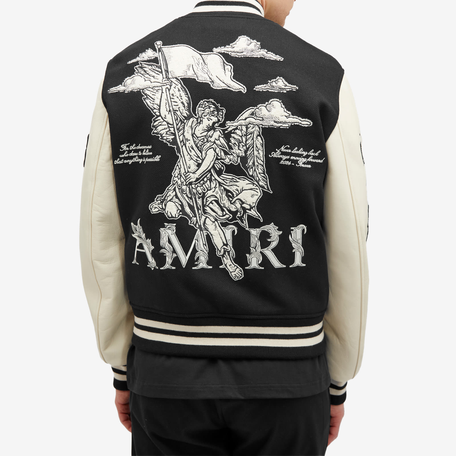 Amiri Ma Angel Varsity Jacket In Black - 50% Off | Editorialist
