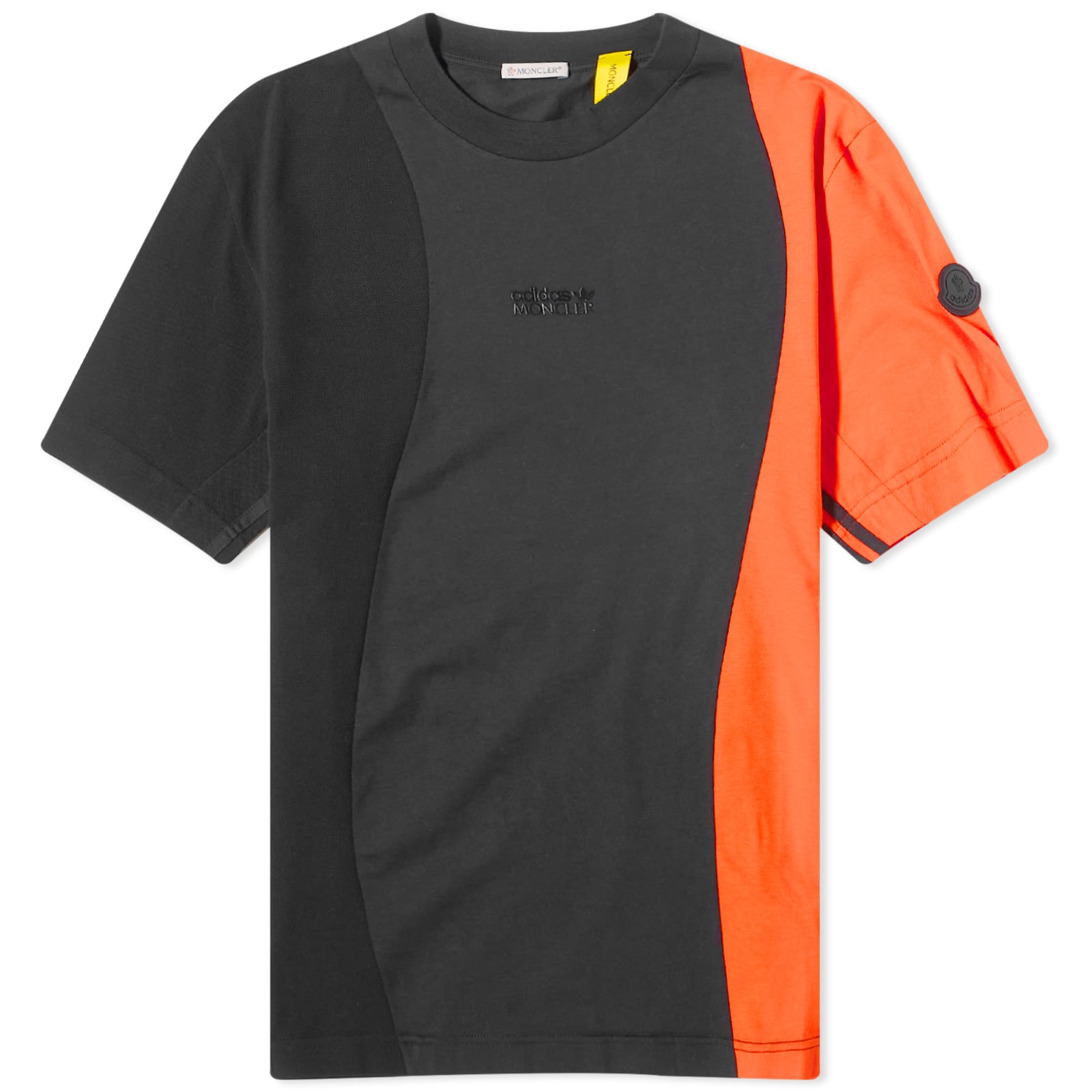 Moncler X Adidas Originals Panel T-Shirt - Black/Orange | Editorialist