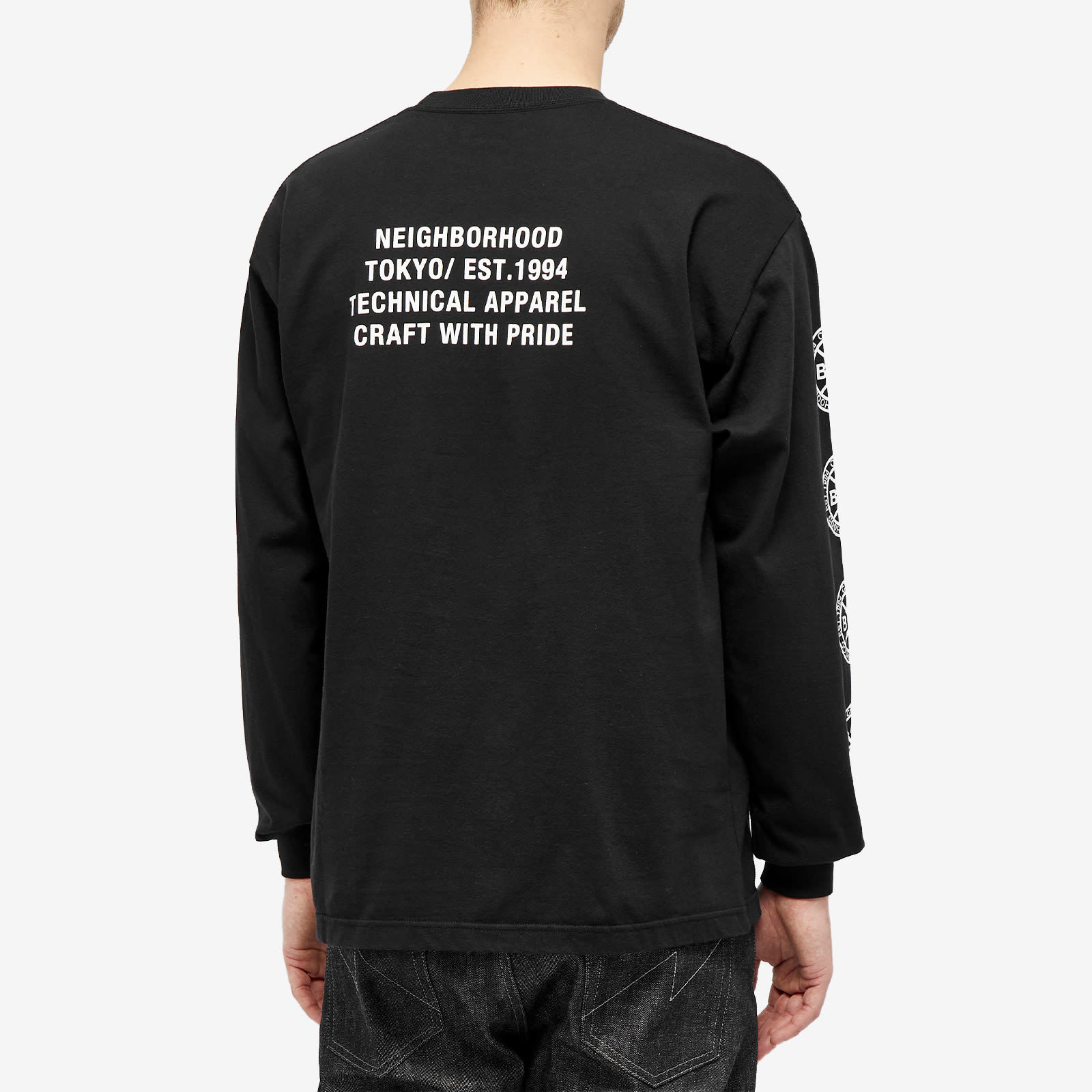 Neighborhood Long Sleeve Ls-7 T-Shirt In Black - 49% Off