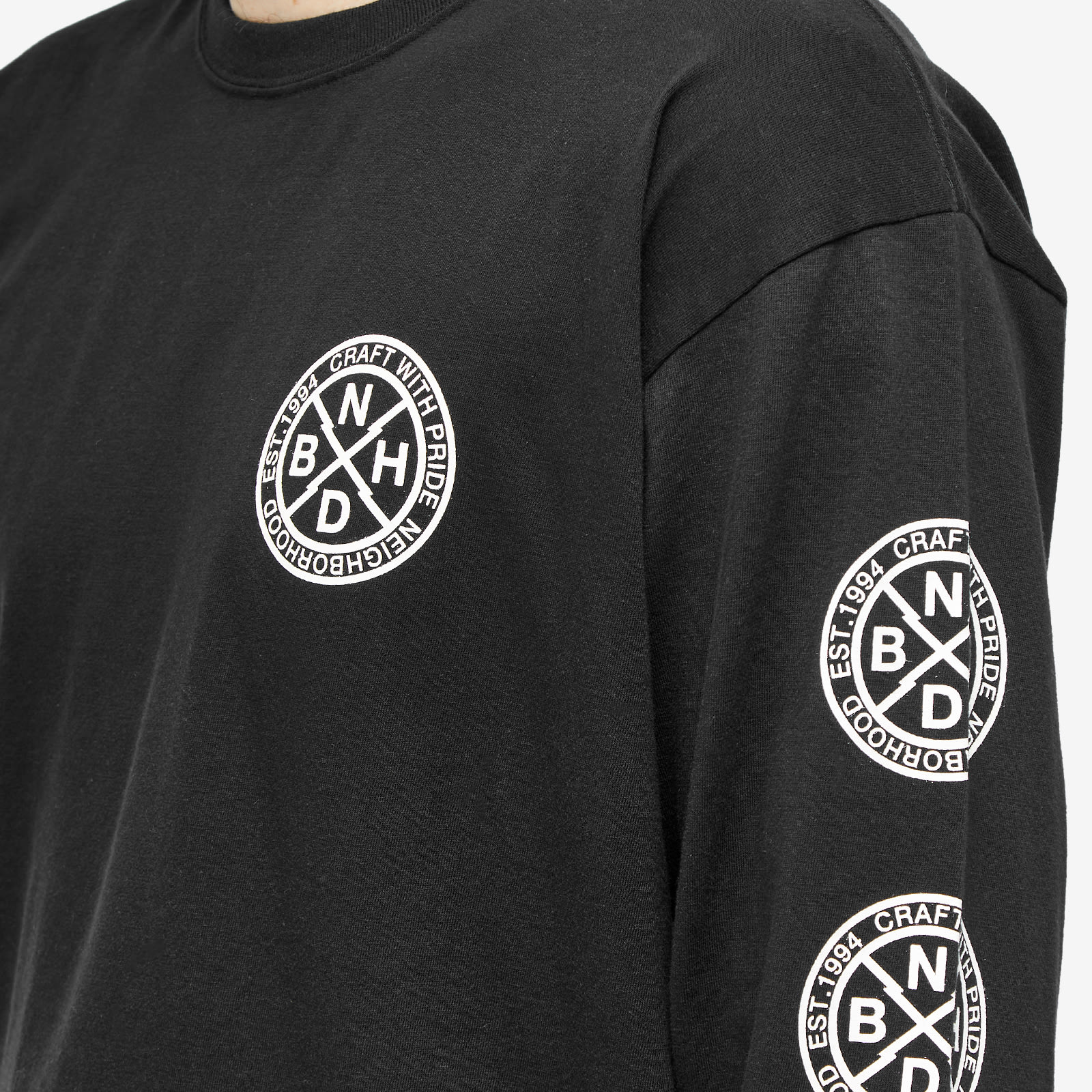 Neighborhood Long Sleeve Ls-7 T-Shirt In Black - 49% Off