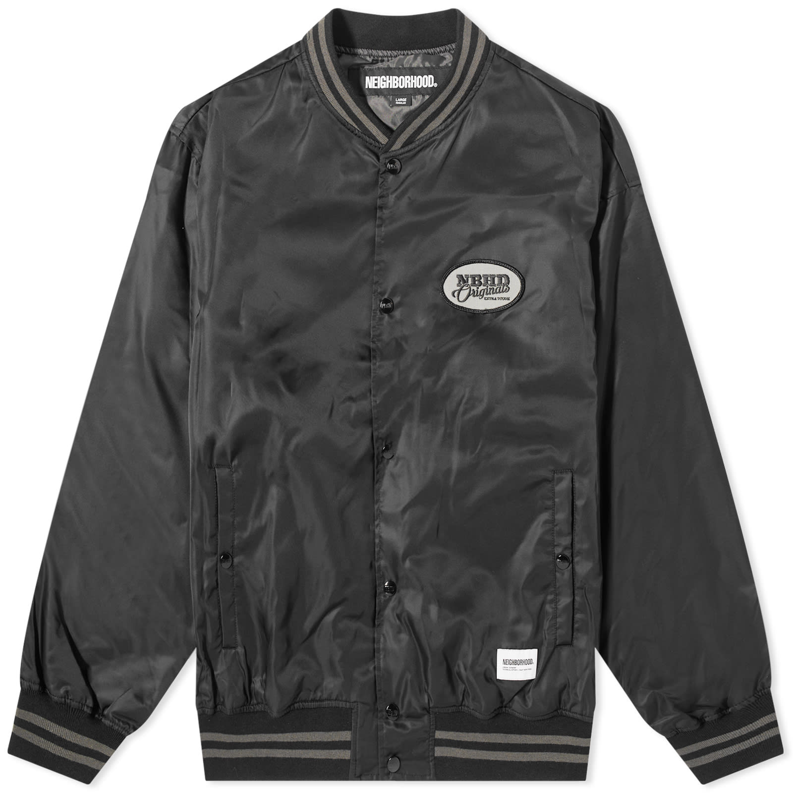 Neighborhood Baseball Jacket In Black - 45% Off | Editorialist