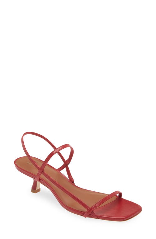 Reformation Serenity Strappy Kitten Heel Sandal Scarlet 25
