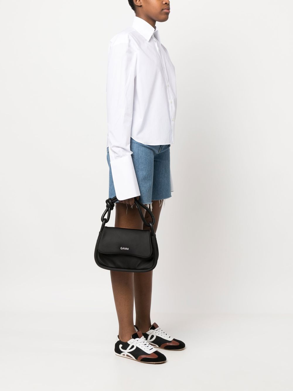 Ganni Knot Flap Over - Black | Editorialist