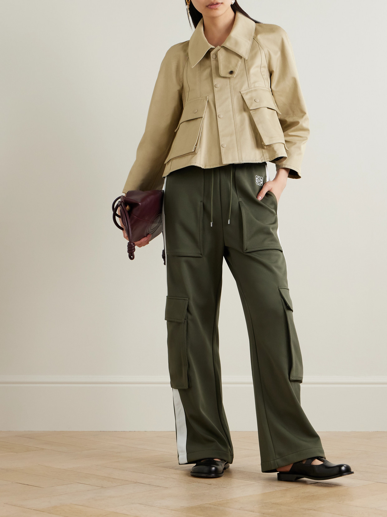 LOEWE Loewe Striped Tech-jersey Cargo Pants