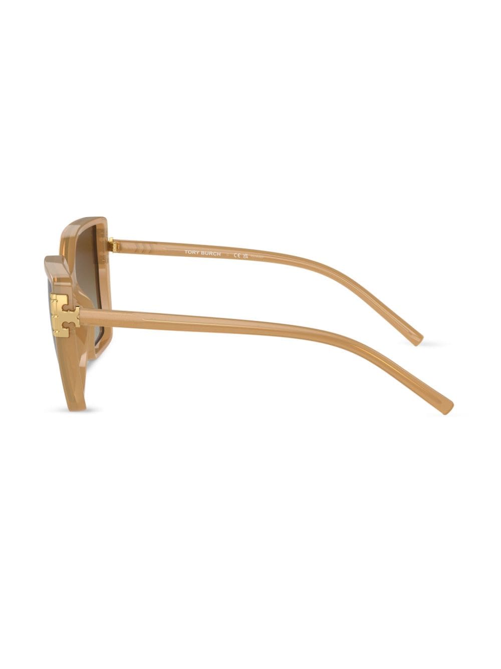 Tory Burch Eleanor Chain Cat Eye Sunglasses In Shiny Light  display picture 2