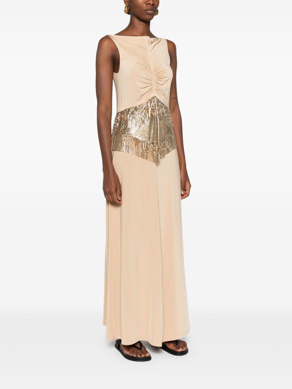 PACO RABANNE Rabanne chainmail-embellished maxi dress