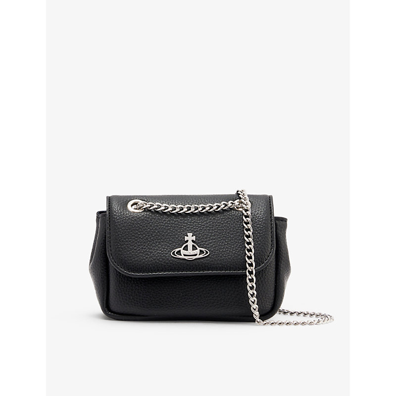 Vivienne Westwood Emma Vegan-Leather Shoulder Bag - Black