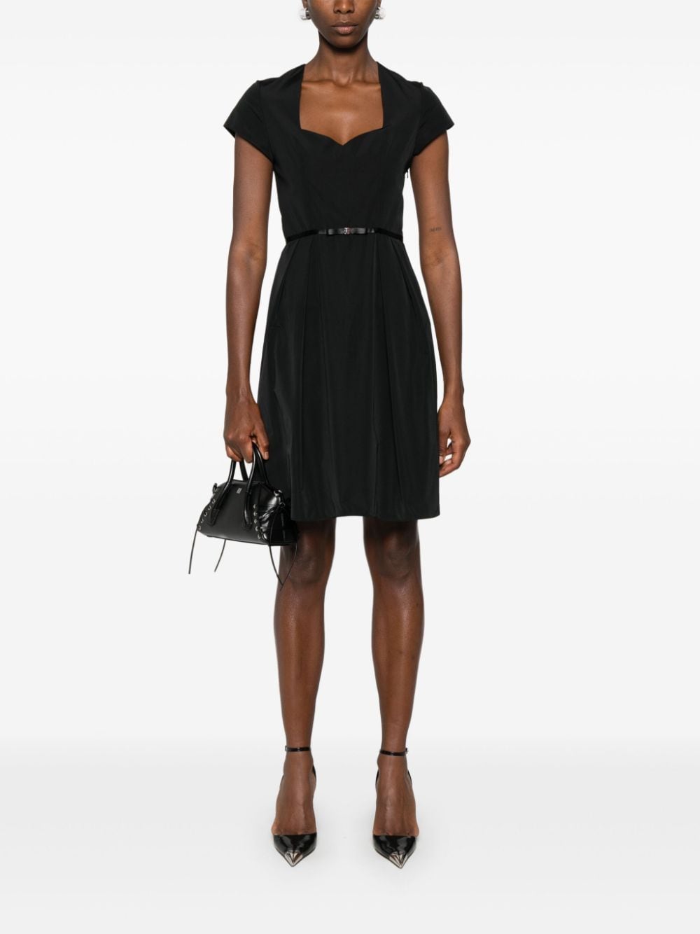 sachin & babi sloane taffeta double-bow pleated colorblock mini dress Sachin & Babi Sloane Taffeta Double-Bow Pleated Mini Dress