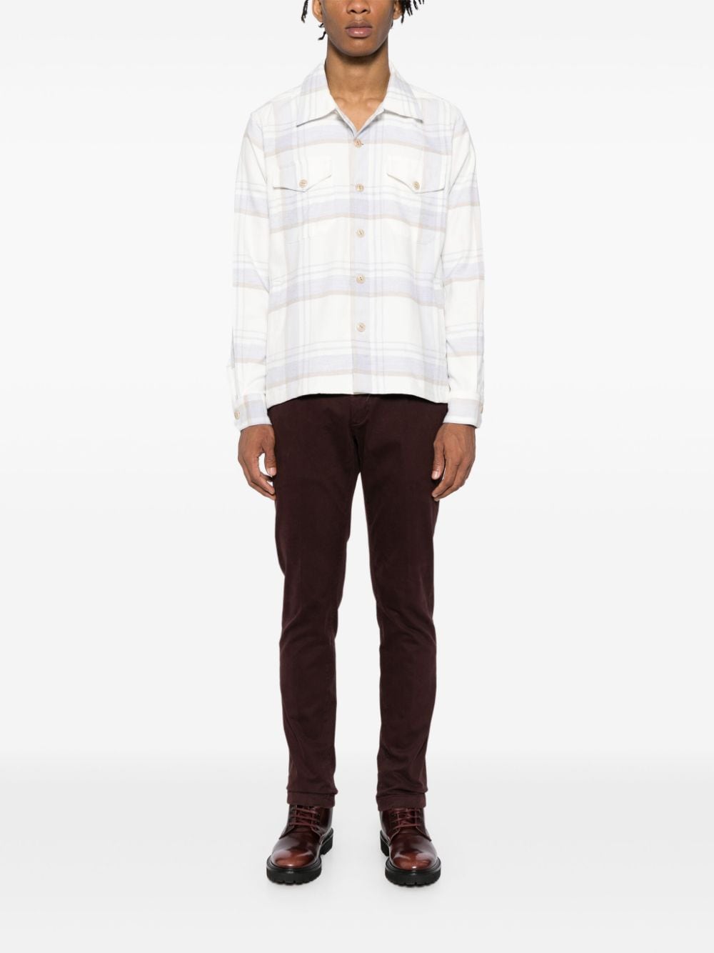 ELEVENTY checked cotton shirt