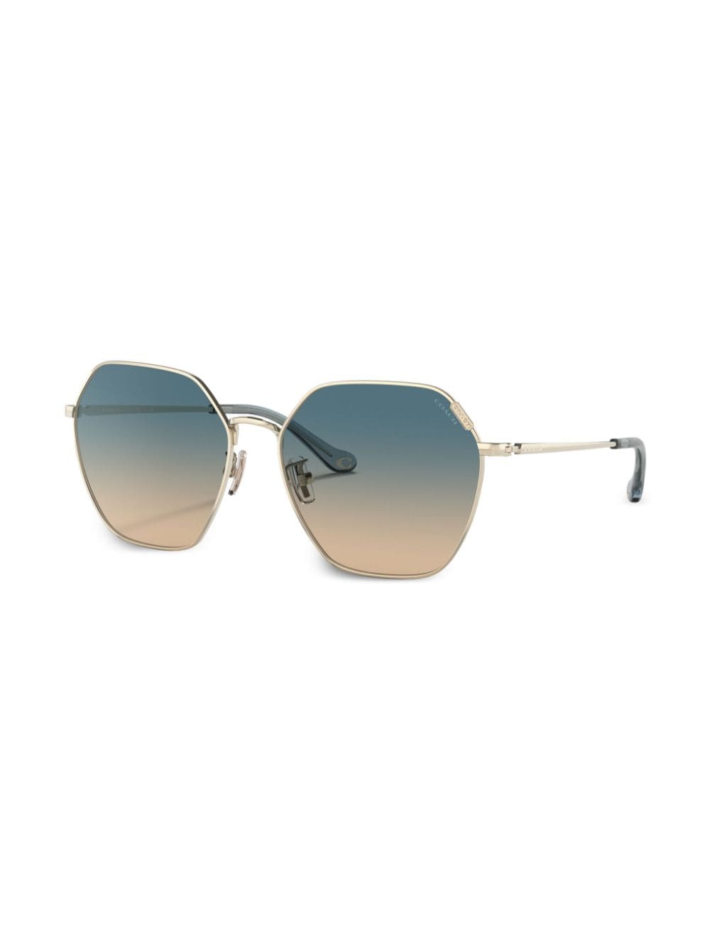 Coach Hexagonal-Frame Sunglasses In Gold - 33% Off  display picture 2