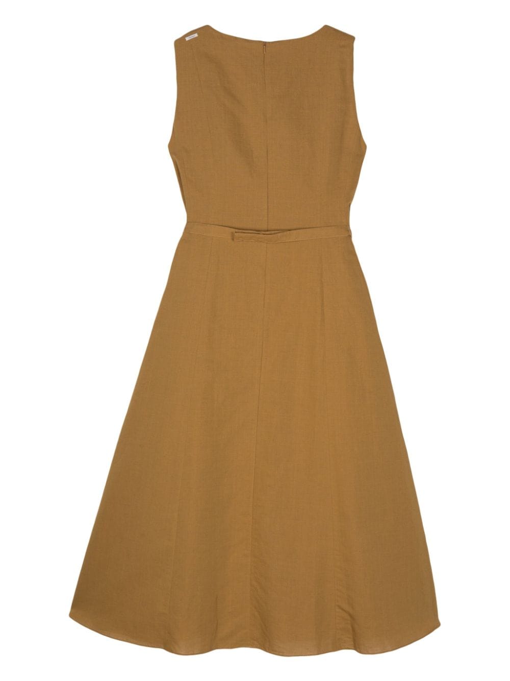 Max Mara Amelie Cotton-Linen Midi Dress In Brown - 31% Off | Editorialist