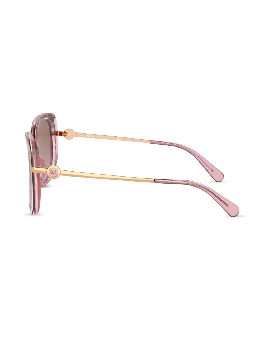 Coach Pink Tortoiseshell Jessa Cat-Eye Sunglasses - Coach Coach + jessa cat eye sunglasses main image 4