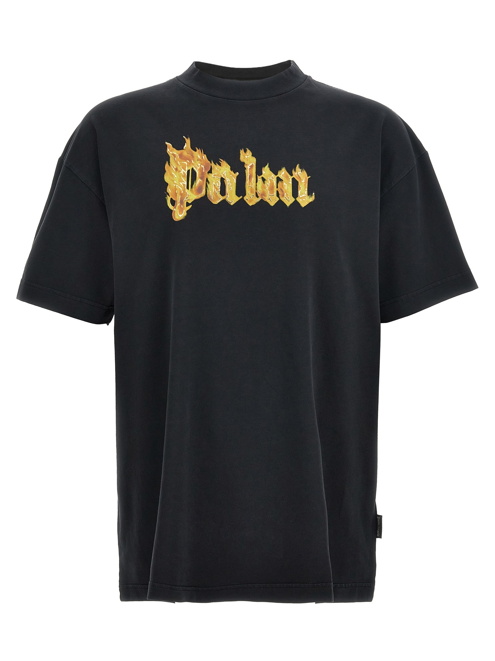 Palm Angels Burning Logo' T Shirt In Black - 25% Off | Editorialist