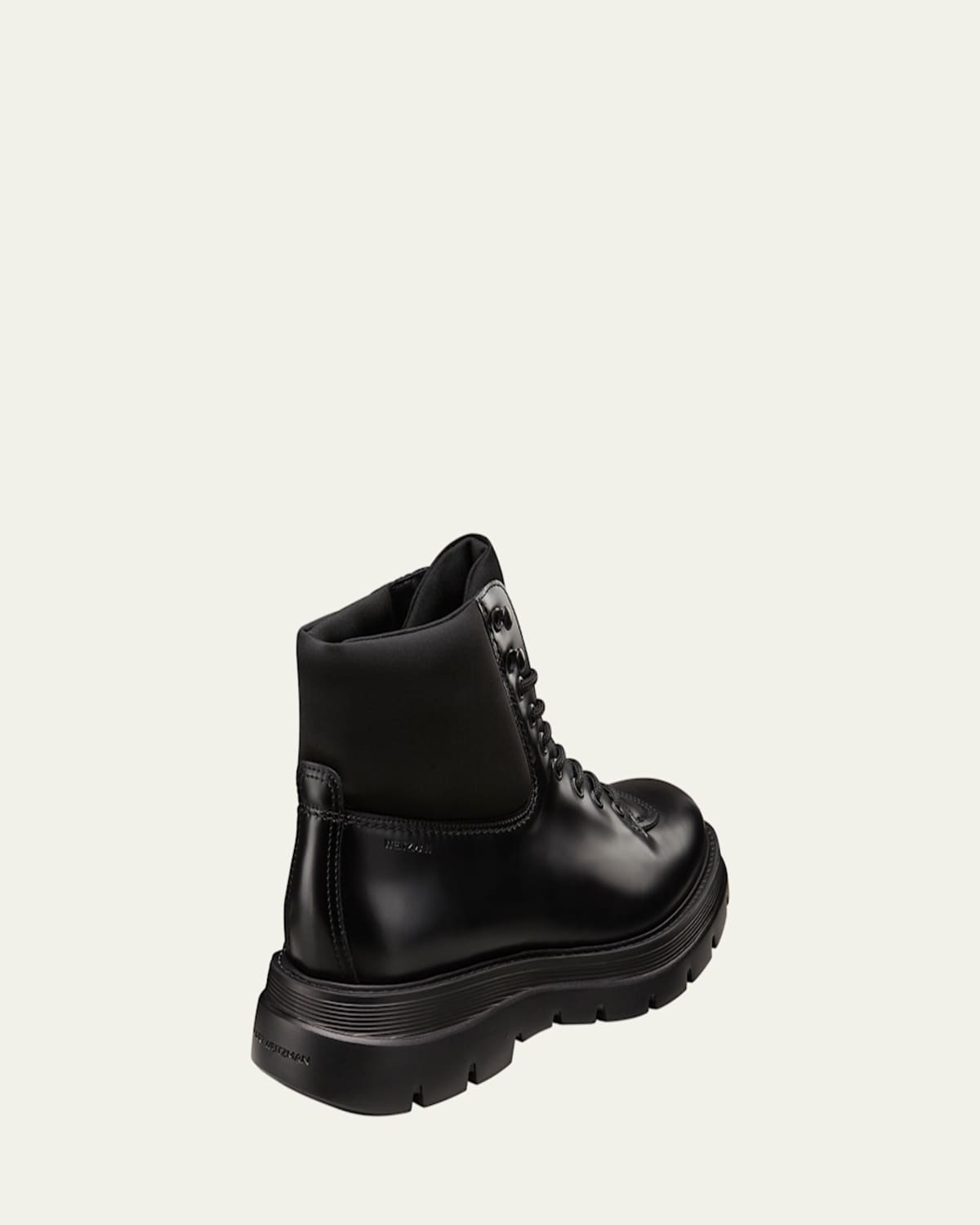NWT STUART WEITZMAN Adam Leather and Neoprene Combat Boots in Tan/Black sz 12 Stuart Weitzman Combat Boots for Women for sale - eBay main image 3