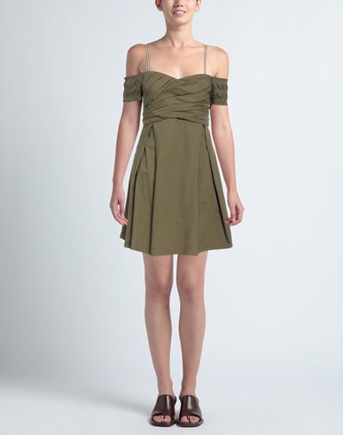 LIU JO LIU JO Cotton Mini Dress with Shirring and Pleats