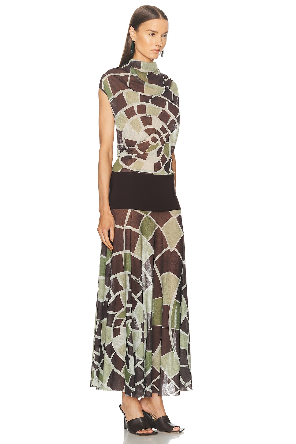 siedres green dress LUSTINA - Open-back sequin mini dress by SIEDRÉS main image 1