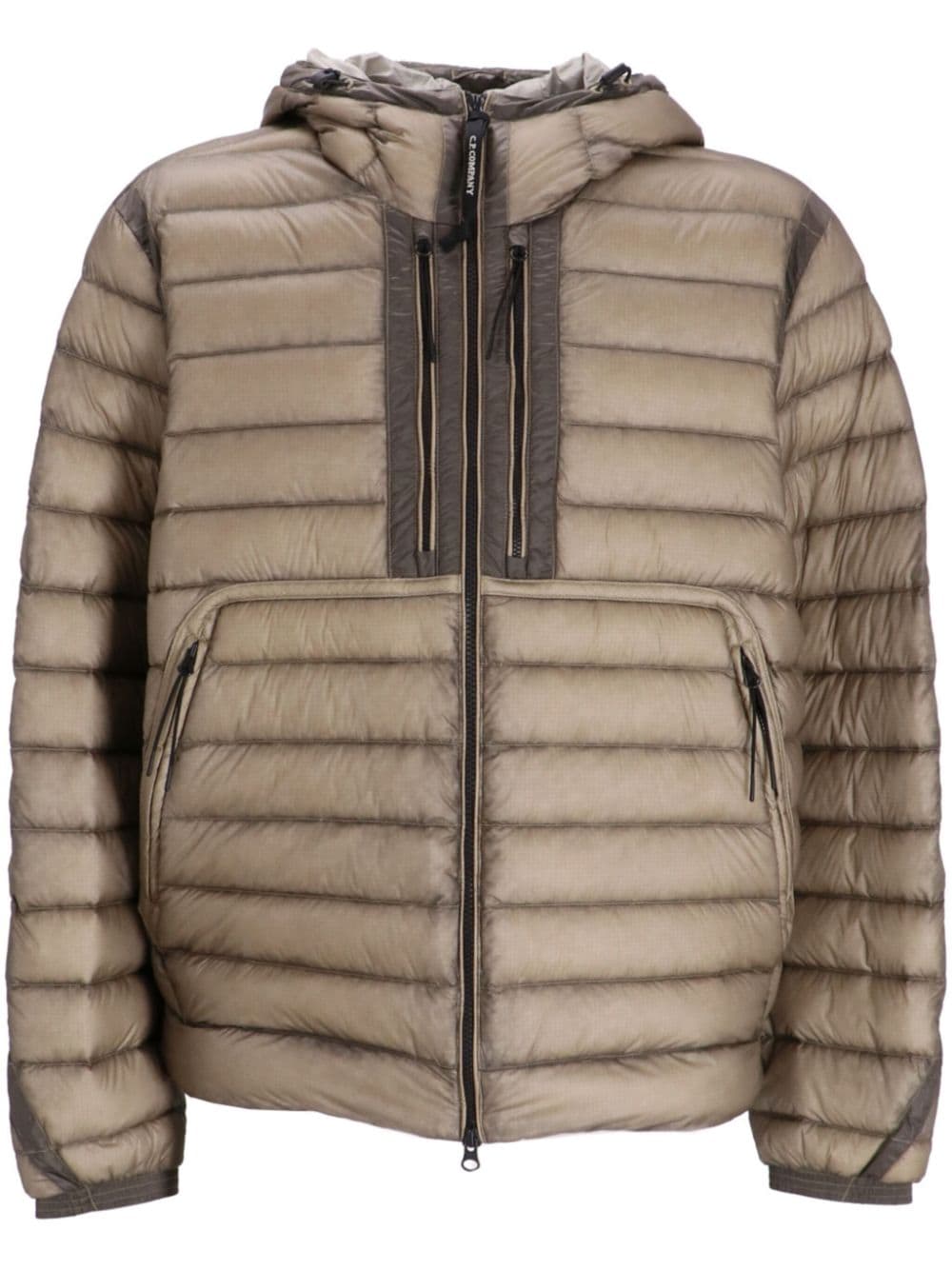 C.P. Company D.D. Shell Goggle Down Jacket - Neutrals | Editorialist