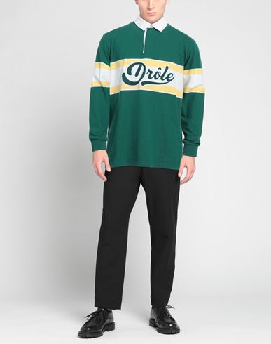 DROLE DE MONSIEUR man polo shirt green size s cotton