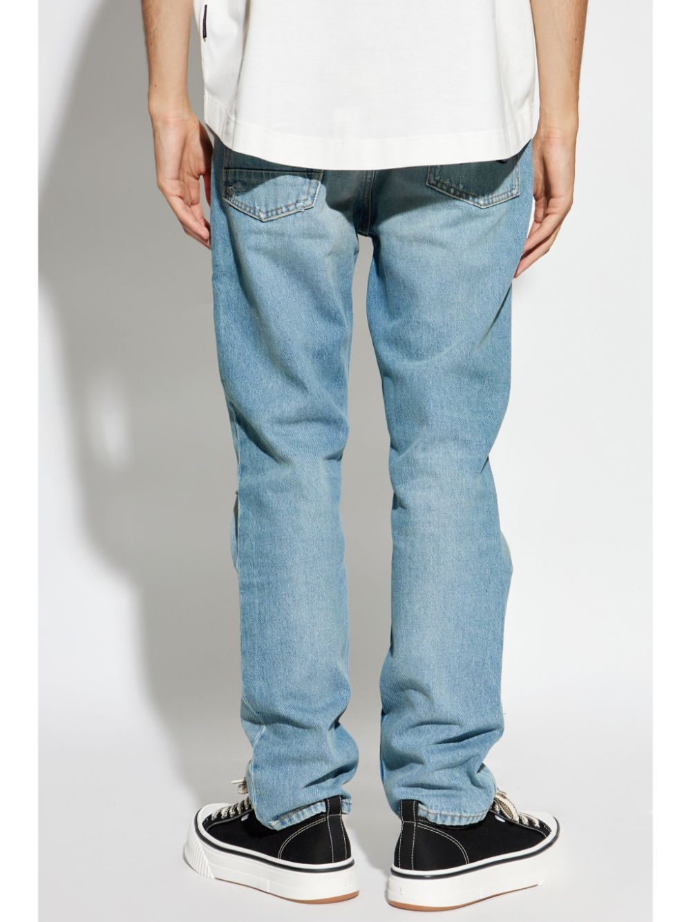 PALM ANGELS Palm Angels Monogram-Print Straight-Leg Jeans