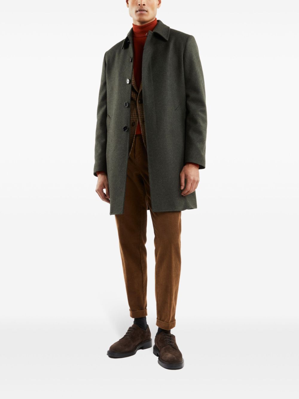 FAY Fay Wool-Cashmere Single-Breasted Coat
